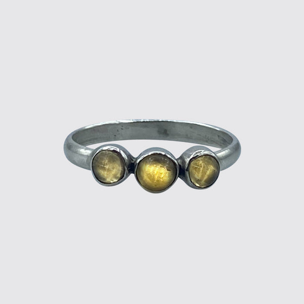 Three Cabochons in a Row Stacking Ring - RJ535 – Jane Diaz NY