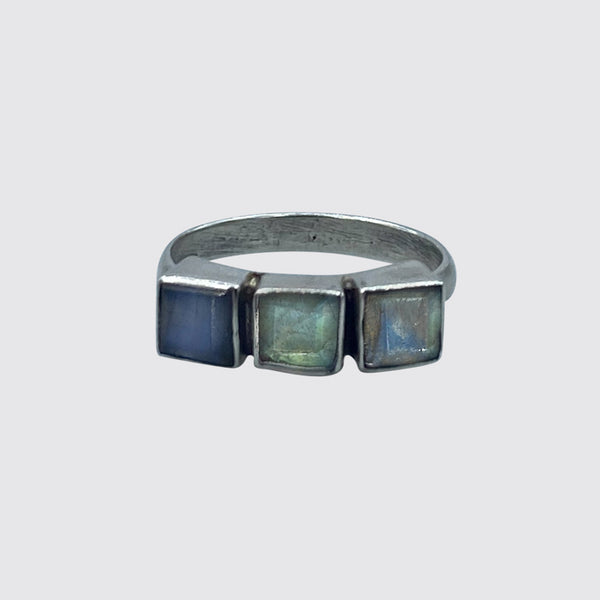 Faceted Stone Squares Stacking Ring - RJ536 – Jane Diaz NY